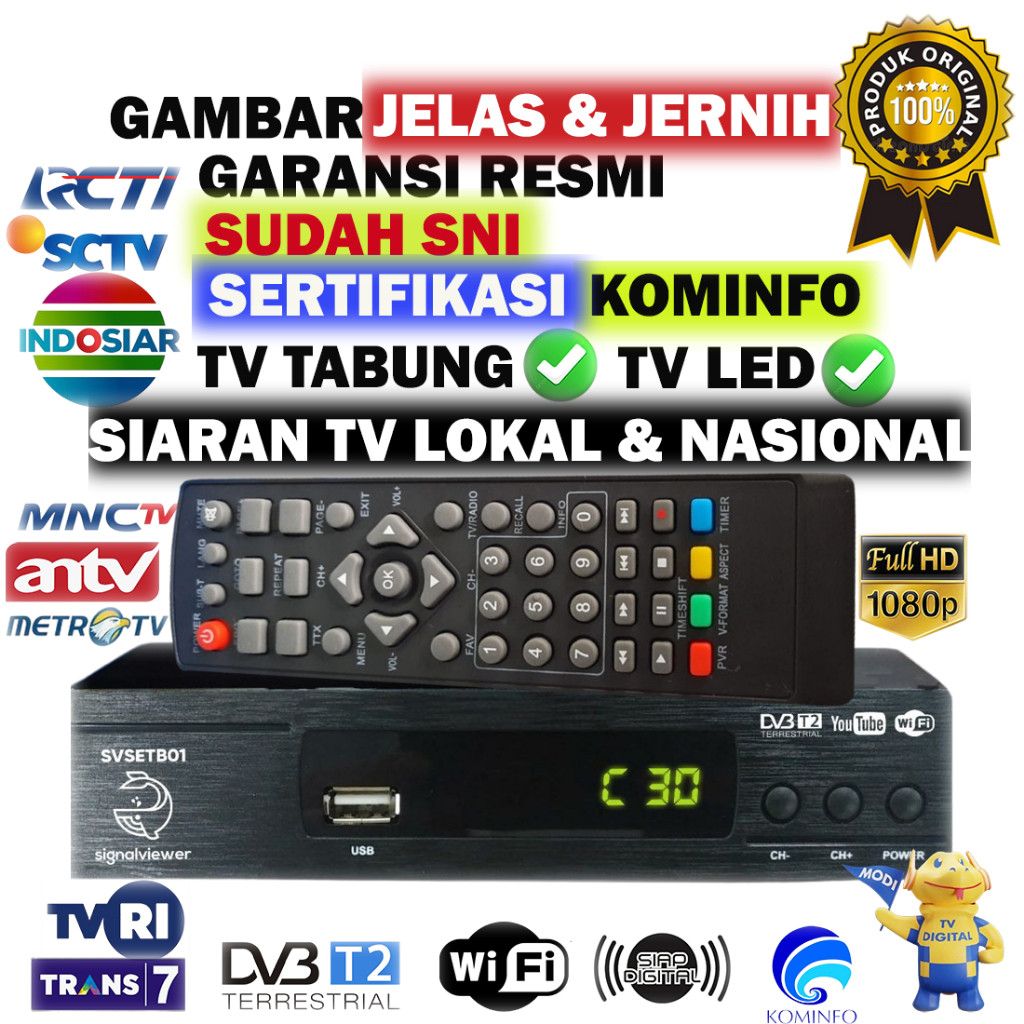 Jual Set Top Box TV DIGITAL STB TV Digital Penerima Pengubah SInyal ...