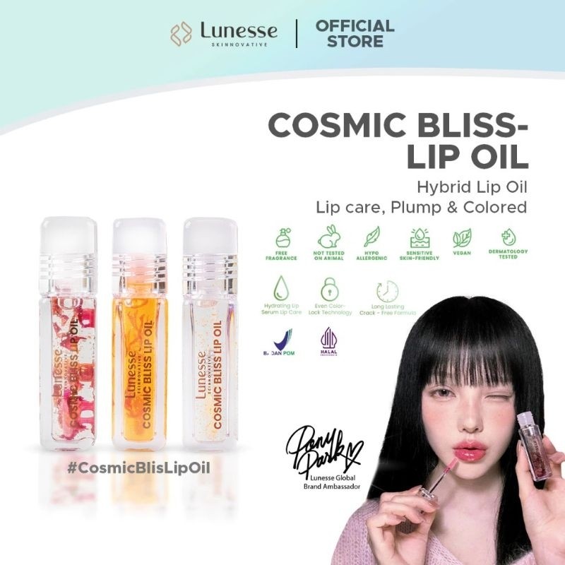 Jual LUNESSE Makes Perfect Lip Tint Cosmic Bliss Lip Oil (Serum Pencerah dan Pelembab Bibir ...