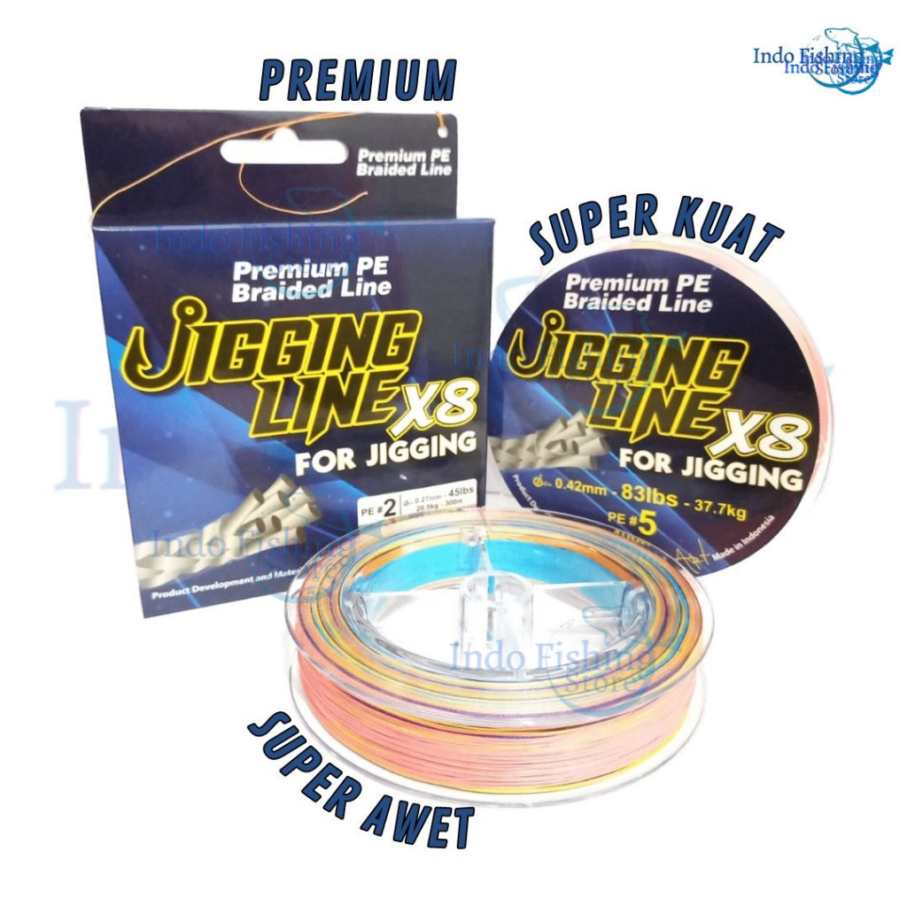 Jual PE Jigging Line Premium Senar Pancing Benang Tali X8 Gift Tumbler Super Kuat dan Awet Multi ...