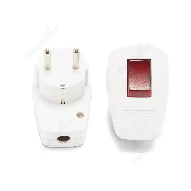 Jual EU Male Replacement Rewireable Electrical Socket With ON/OFF ...