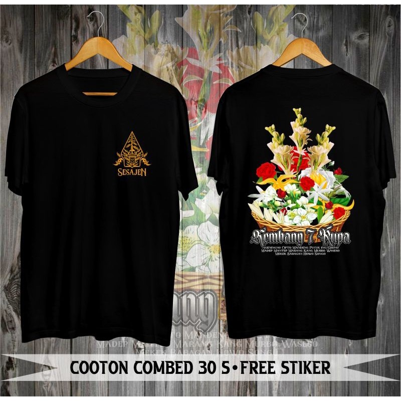 Jual KAOS NETRAL BUDAYA LELUHUR SESAJEN JAWA KAOS BUNGA 7 RUPA KAOS ...