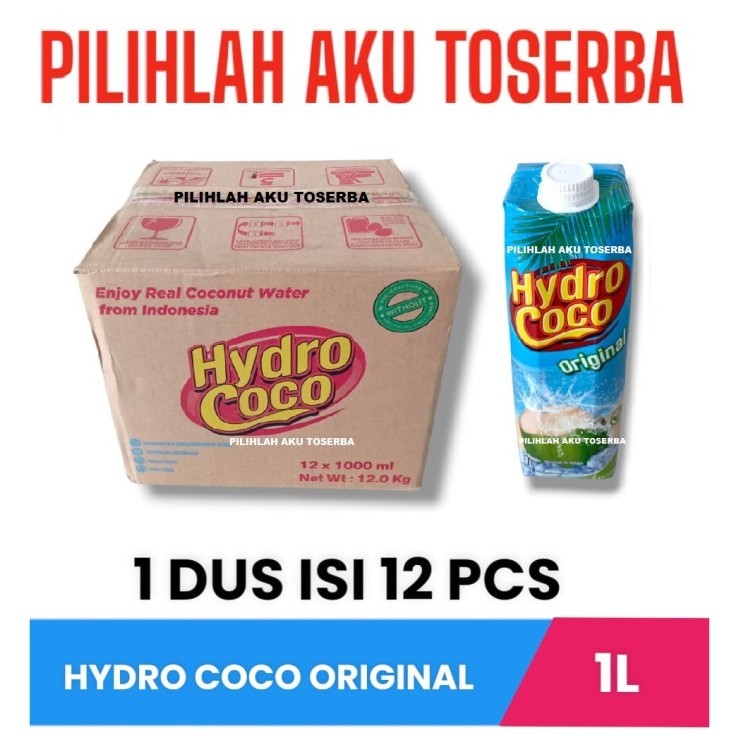 Jual Hydro Coco Air Kelapa 1 LITER - ( HARGA 1 DUS ) | Shopee Indonesia