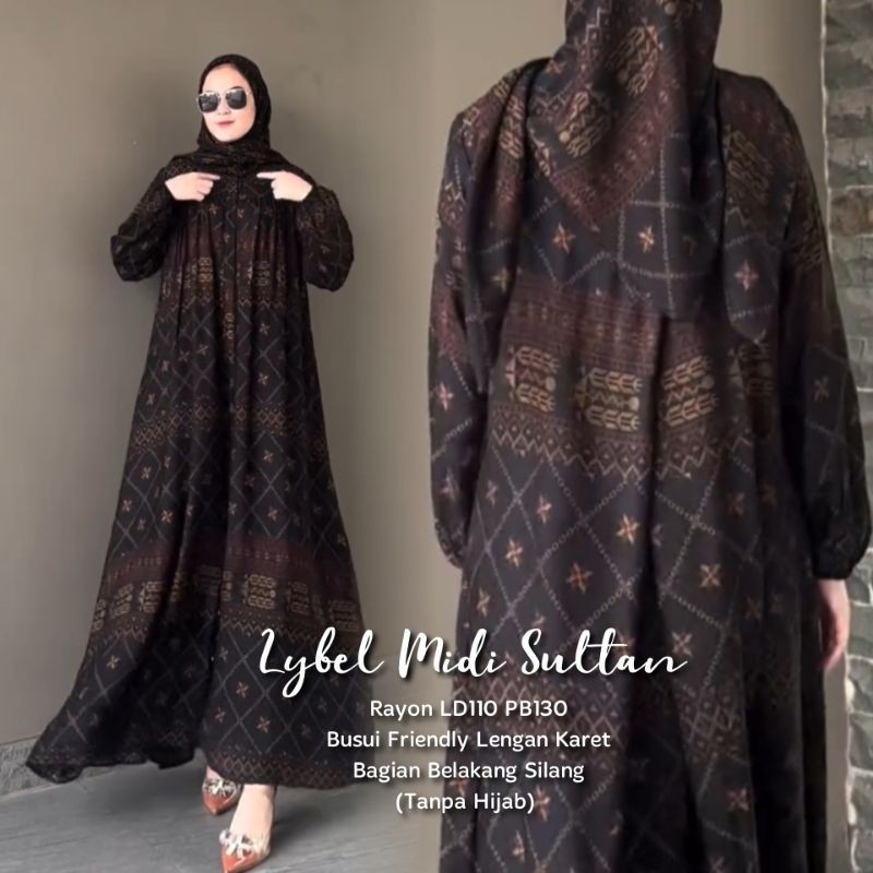 Jual BEEST SELLER LYBEL MIDI SULTAN (LABEL SAVNA) | MIDI DRESS VIRAL ...