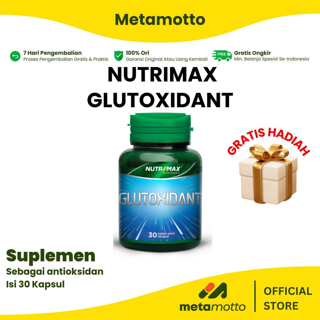 Jual Nutrimax Glutoxidant Membantu Meningkatkan Kadar Glutathione - Metamotto | Shopee Indonesia