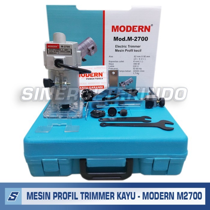 Jual Mesin Profil Router Trimmer Kayu - MODERN M2700 6MM M 2700 [440Wat ...