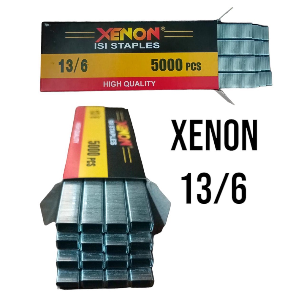 Jual Isi Ulang Staples Tembak XENON 13/6 Refill Staple Gun Tacker 6mm ...