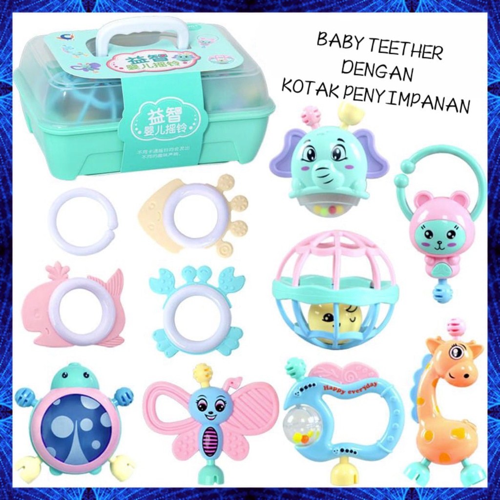 Jual 11in1 Babyset Mainan Shake Teether Kids Toys Perkembangan Anak ...