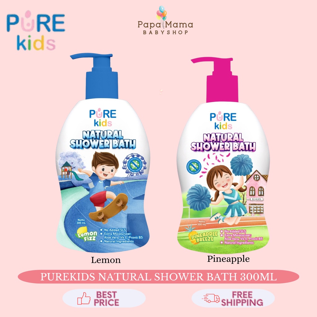 Jual PUREKIDS NATURAL SHOWER BATH PURE KIDS 300ML | Shopee Indonesia