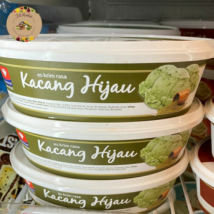 Jual Es Krim Kacang Hijau | Es Krim Diamond Kacang Hijau 700 ml ...