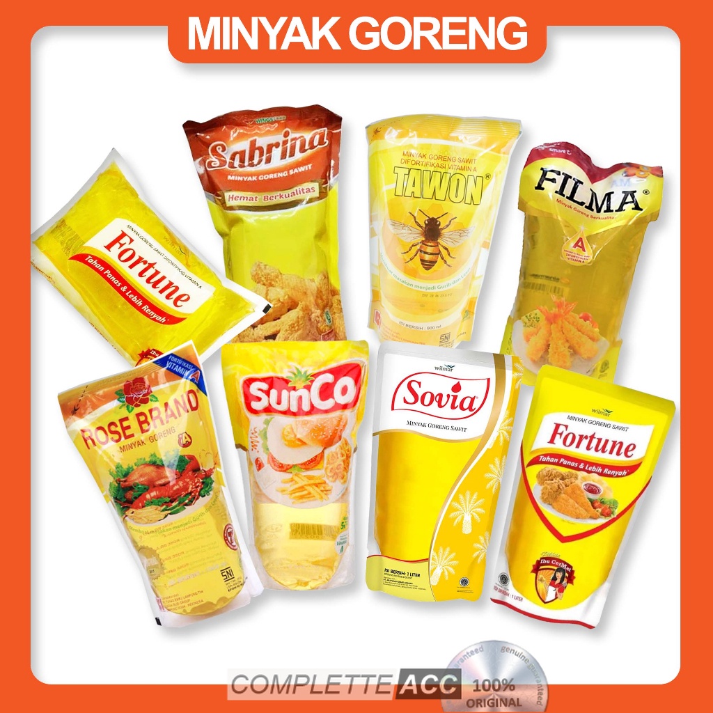 Jual Minyak Goreng Kemasan 1Liter 500ML SUNCO FILMA ROSEBRAND FORTUNE ...