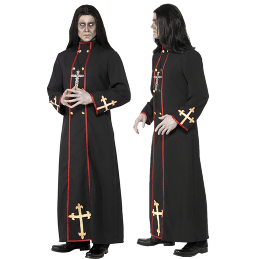 Jual PREORDER Halloween Cosplay Medieval Catholic Priest Costume ...