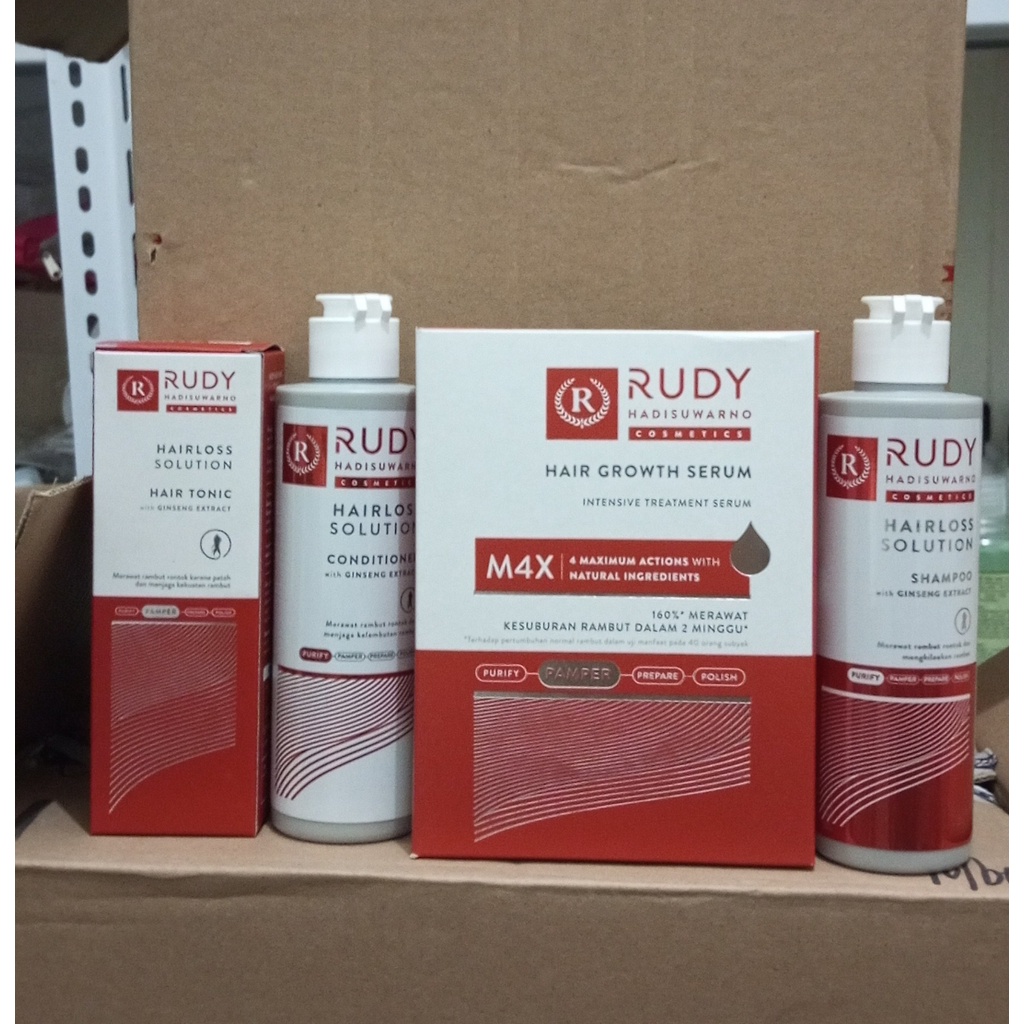 Jual Paket Rudi Hadisuwarno 4 in 1 ( Rudy Shampoo 200ml + Conditioner ...