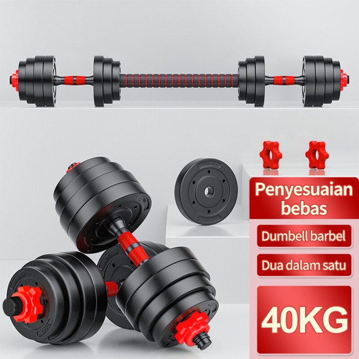 Jual Dumbbell Barbel set peralatan fitness 40 kg bisa disambung Tiang Angka - 40KG | Shopee ...