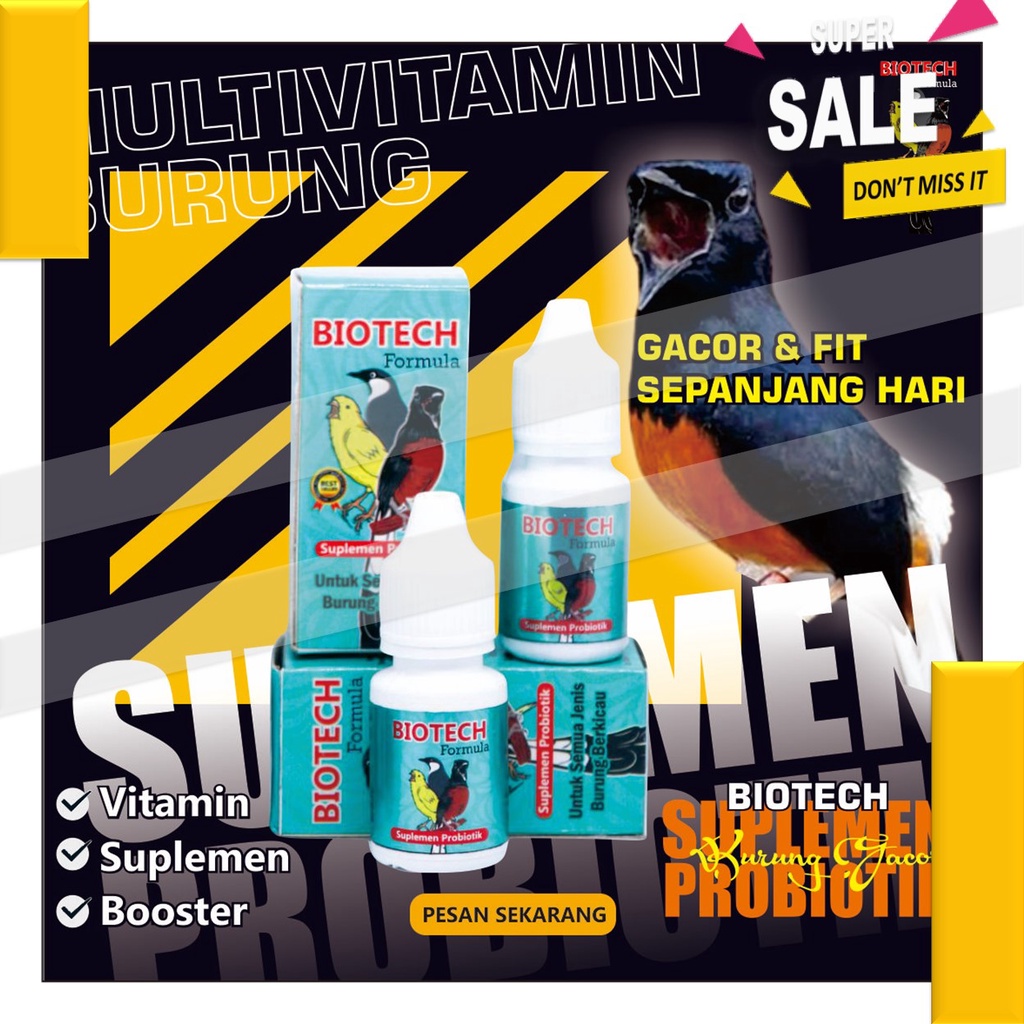 Jual BIOTECH FORMULA | Vitamin Penggacor Burung Kicau Tingkatkan ...