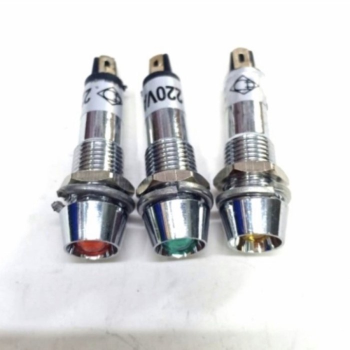 Jual Pilot lamp led besi 12vdc 12v 12 v 12volt 12 volt drat 8mm,.Pilot ...