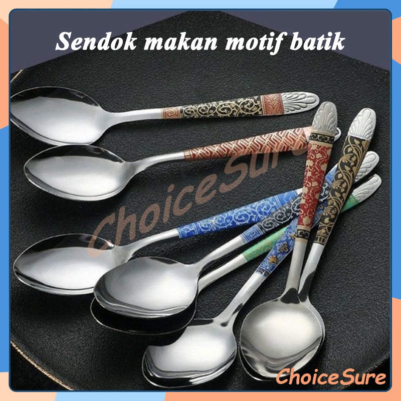 Jual Sendok makan motif batik / Sendok Makan Batik / Motif Batik Sendok ...