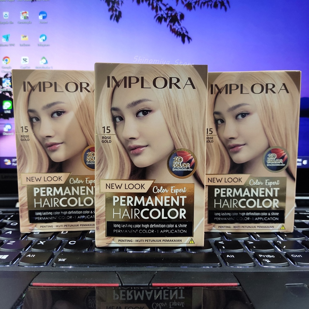 Jual IMPLORA CAT RAMBUT ROSE GOLD / HAIR COLOR PERMANENT / PEWARNA ...