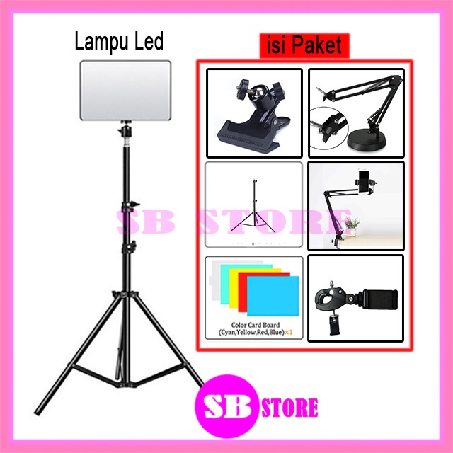 Jual LAMPU MUA FOTO PRODUK STUDIO FOTO LED CAMERA LIGHT / LAMPU FOTOGRAFI / LED LIGHT BRIGHTLED ...