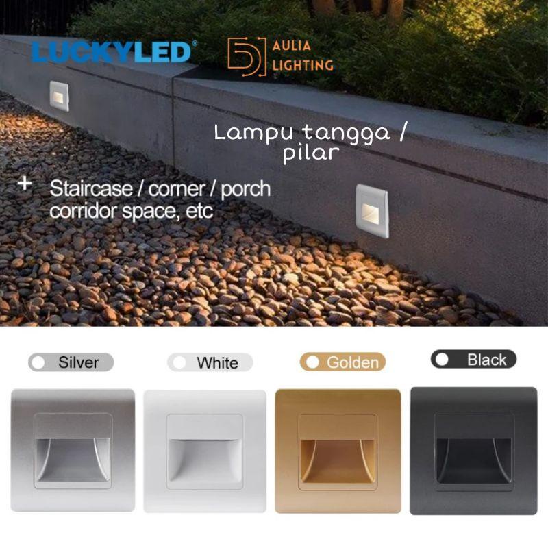 Jual Lampu LED Tangga Hitam Putih Warmwhite white Pilar In wall plus ...