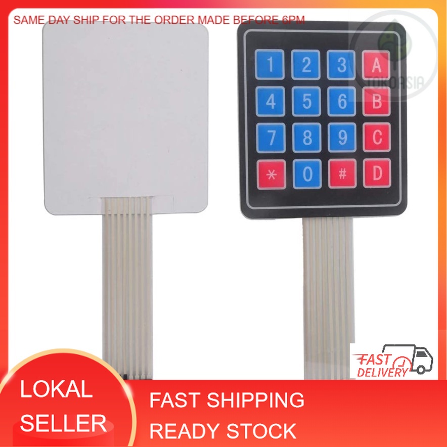 Jual 4x4 16 Keys Matrix Array Membrane Keypad Switch 8pin Keyboard ...