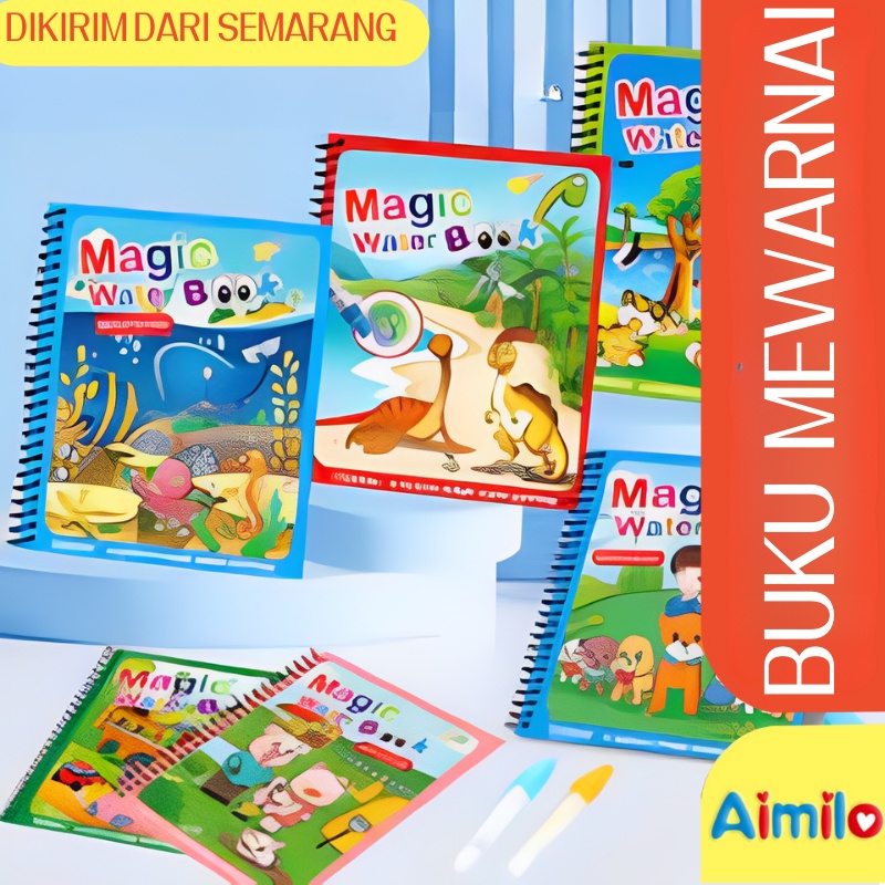 Jual Buku Mewarnai Anak Paud Coloring Book With Pen Magic Water Book ...
