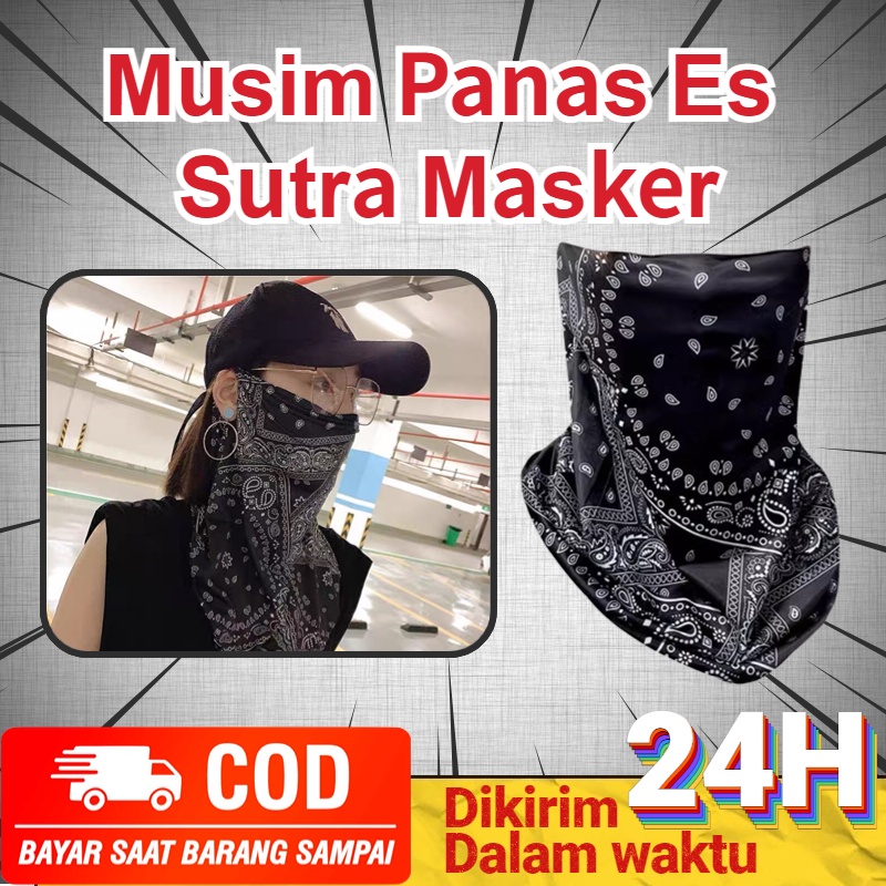 Jual (Ready Stock) Masker sutra es musim panas tabir surya penutup ...