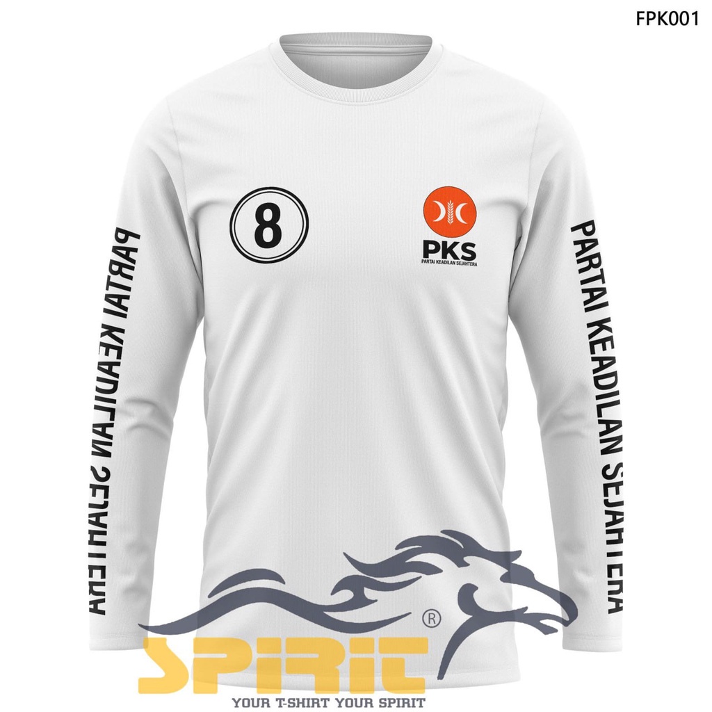 Jual kaos partai pks terbaru baju pks logo baru lengan panjang katun ...