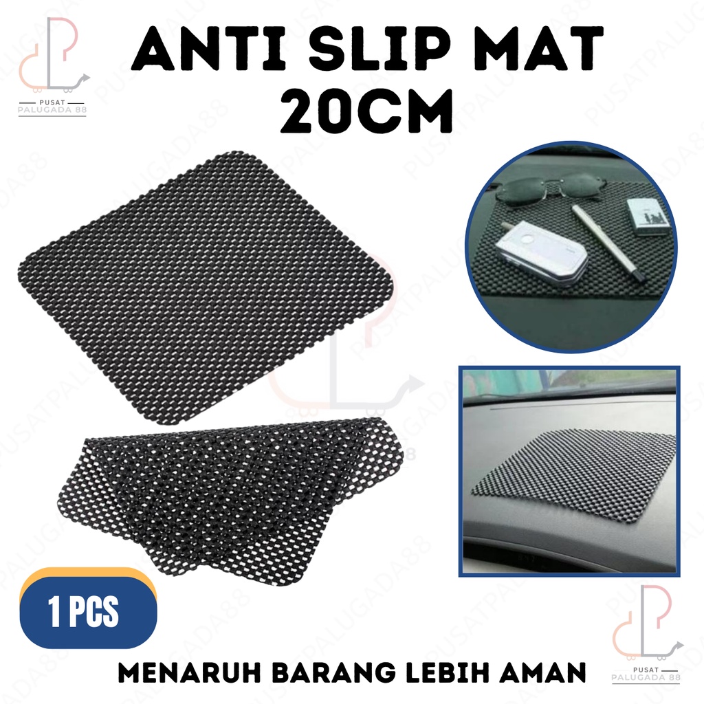 Jual Anti Slip Mat 20 x 20 cm 20cm Dashboard Mobil Universal Alas Karet ...