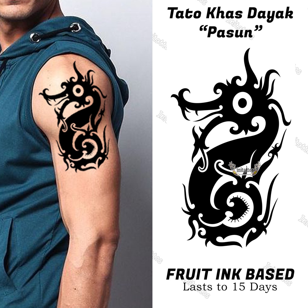 Jual FRUIT INK Pasun Dayak Tato Semi Permanen Tatto Temporer Hitam ...