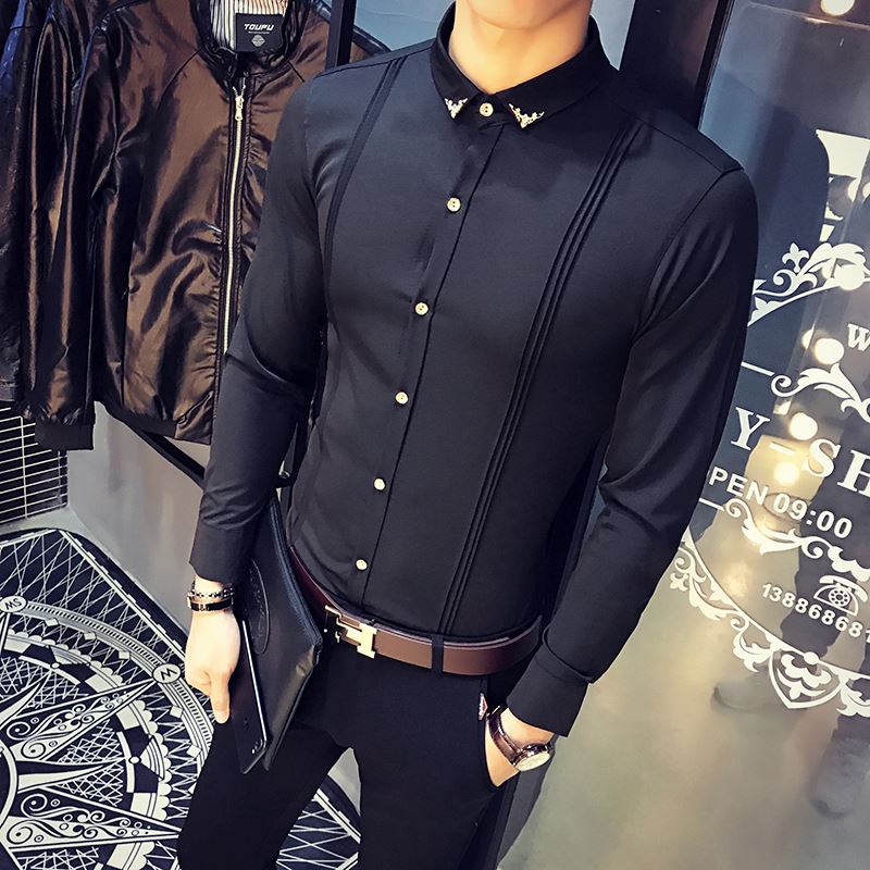 Jual Men's Korean Fit Shirt Dress Inch Shirt | Shopee Indonesia