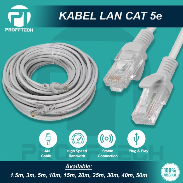 Jual Kabel LAN Cat5e / Cat 5e / Cat 5 10 meter , 15 meter , 20 meter | Shopee Indonesia