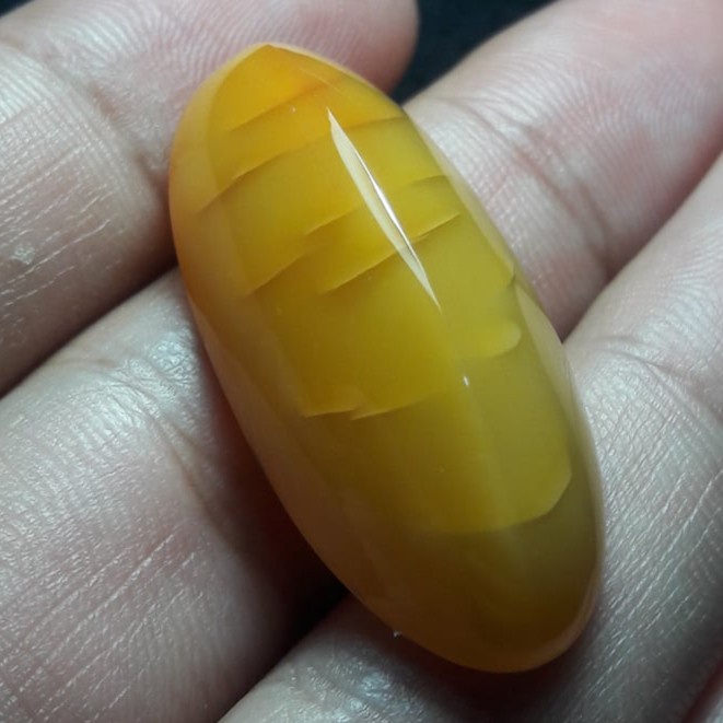 Jual Natural Batu Akik Pandan Kuning Motif Gambar Garis Pola Unik Antik ...