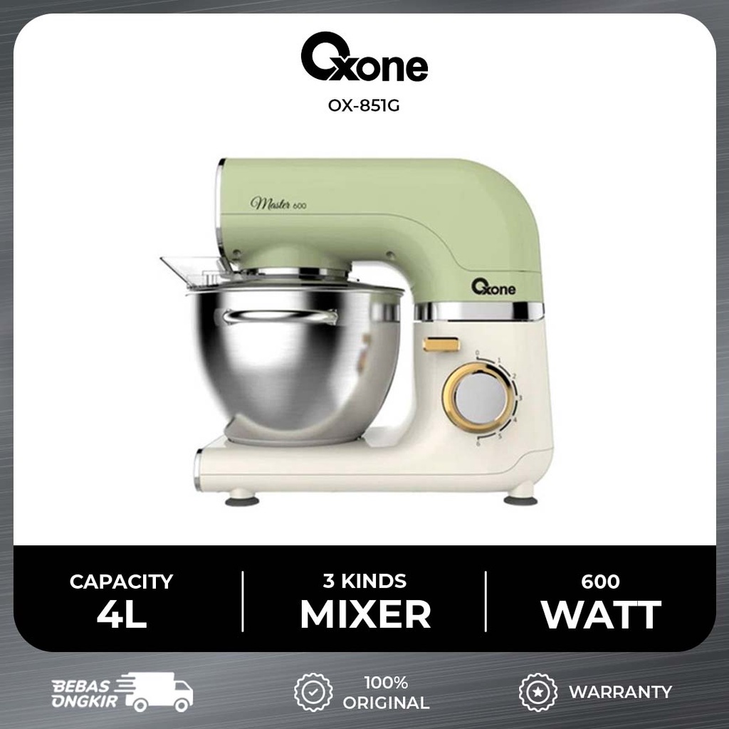 Jual Oxone OX851G Stand Mixer Pengaduk Pengocok Telur Adonan Kue 4 L ...