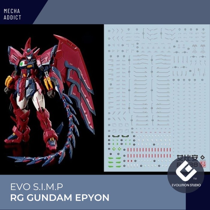 Jual Water Slide Decal RG 1/144 Gundam Epyon by EVO SIMP | Shopee Indonesia