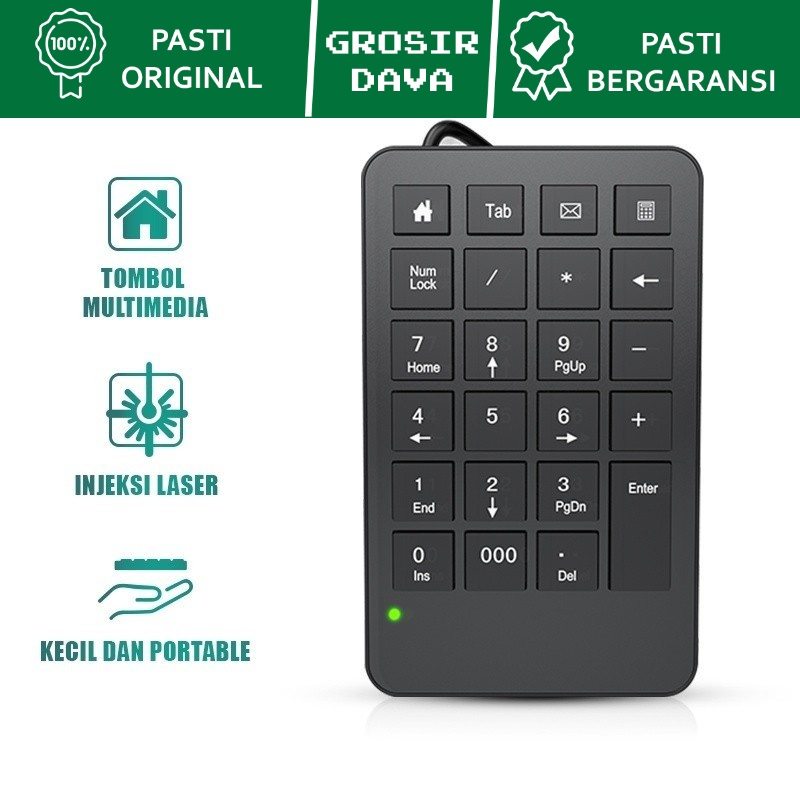 Jual ROBOT RK01 Wired Numeric Keypad Black Tombol Multimedia ...