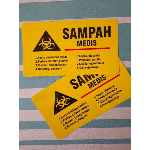 Jual Stiker Sampah Medis dan Sampah Non Medis | Stiker Tempat Sampah ...