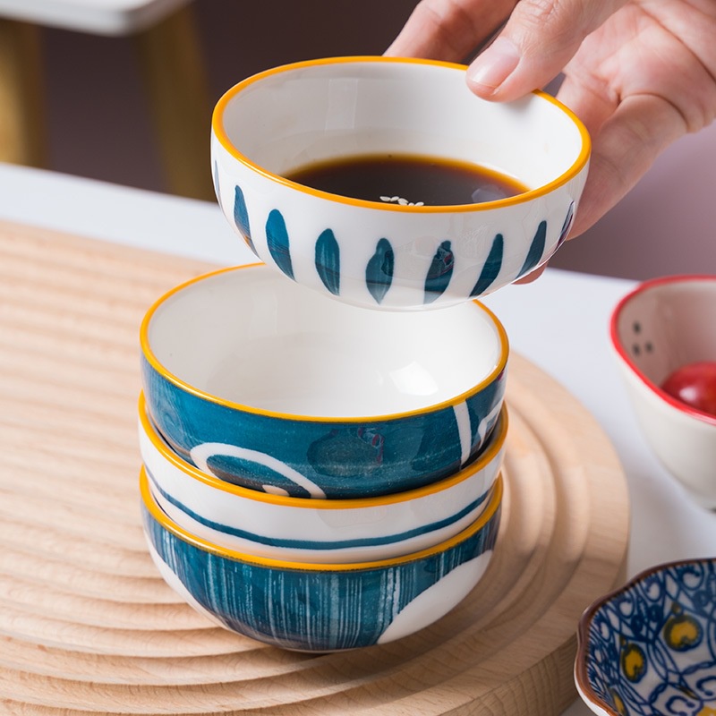 Jual Piring saos keramik motif jepang tahan panas dan microwaveable ...