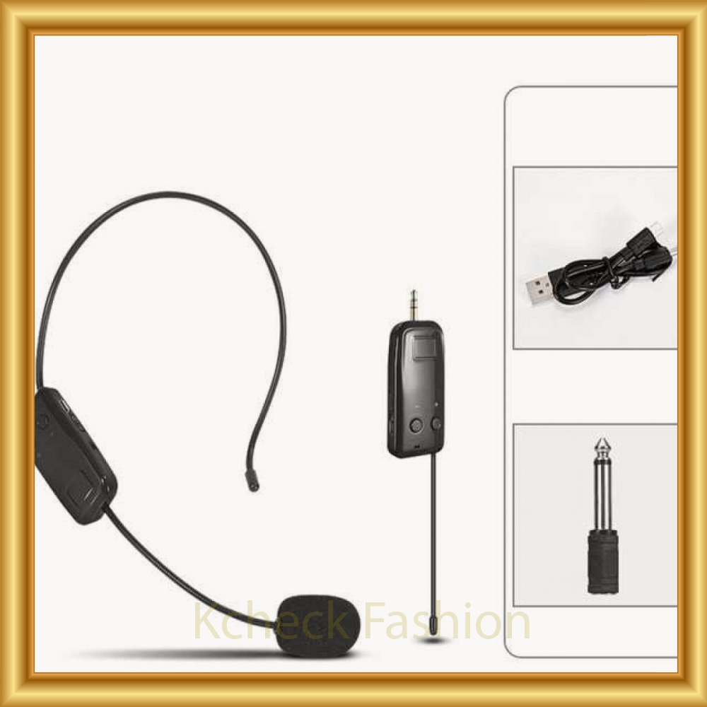 Jual Wireless Microphone 2.4G Headset 300mAh with Receiver -LM513 | Shopee Indonesia