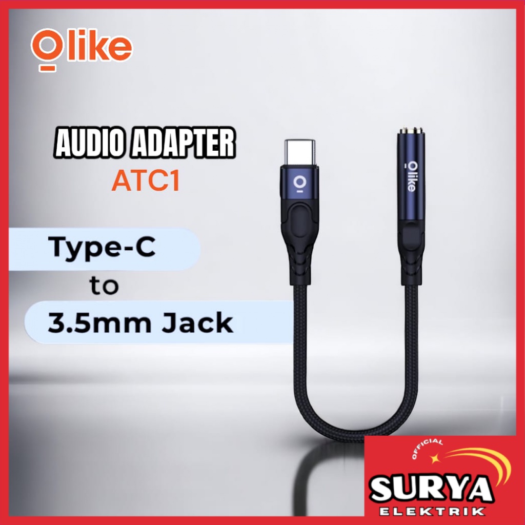 Jual Kabel Adapter / Converter Audio OLIKE Type C To AUX Braided ...
