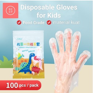 Jual Sarung Tangan Plastik Dewasa Anak Balita Plastik Food Grade PE ...