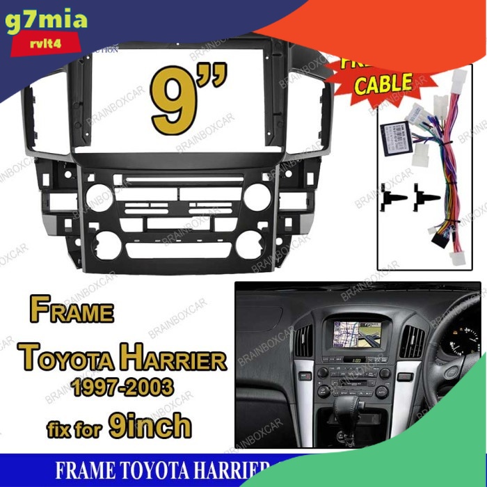 Jual Frame Head Unit Toyota Harrier 9 Inch Tahun 1997-2003 Bingkai ...