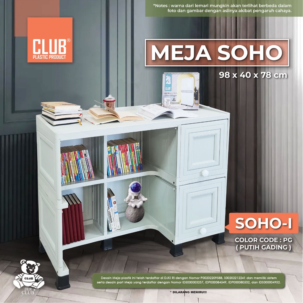 Jual Meja SOHO-I - Meja Kabinet Plastik Dengan Laci CLUB - Meja Kerja ...