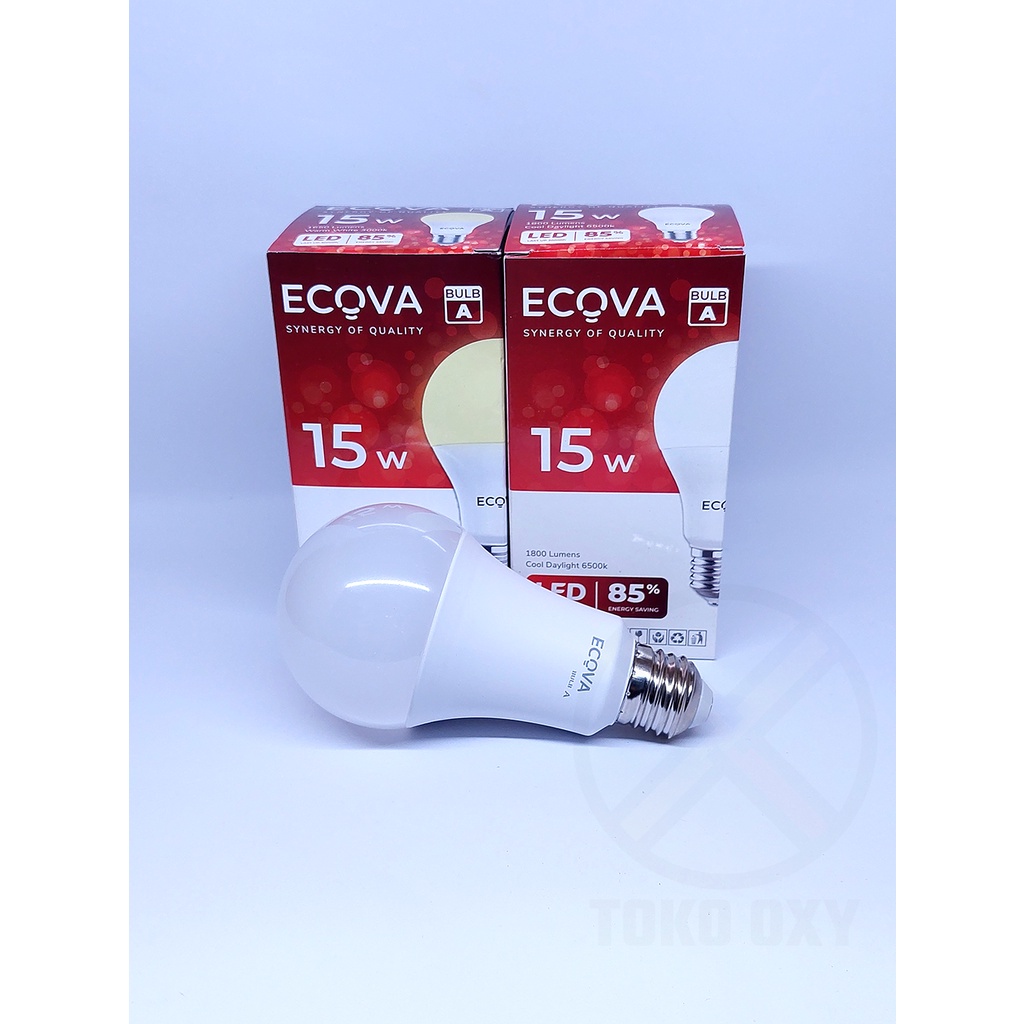 Jual LED ECOVA 15W, 18W, 21W TYPE BULB A | Shopee Indonesia