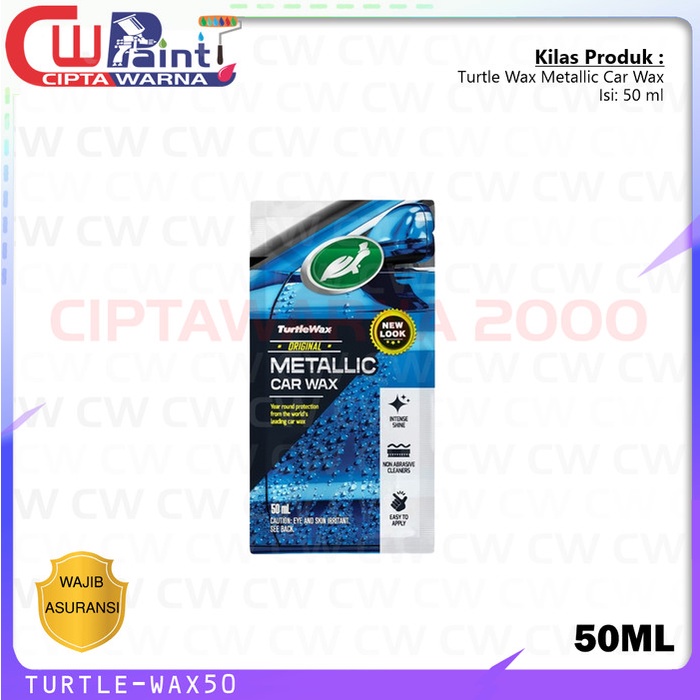 Jual Turtle Wax Metallic Sachet Saset Poles Mobil Motor Kemasan 50 ml ...