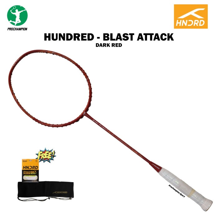 Jual Raket Badminton Hundred Blast Attack Dark Red | Shopee Indonesia