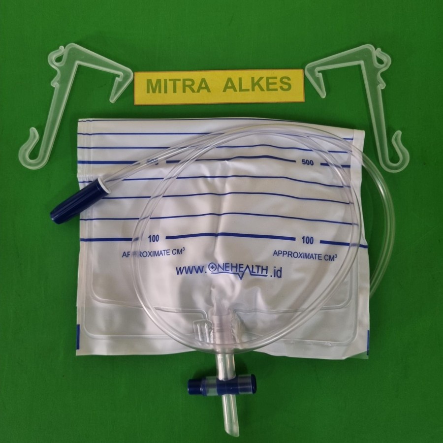 Jual Urine Bag T Valve 2000 ml With Hanger. Urin Bag T Type 2 L ...