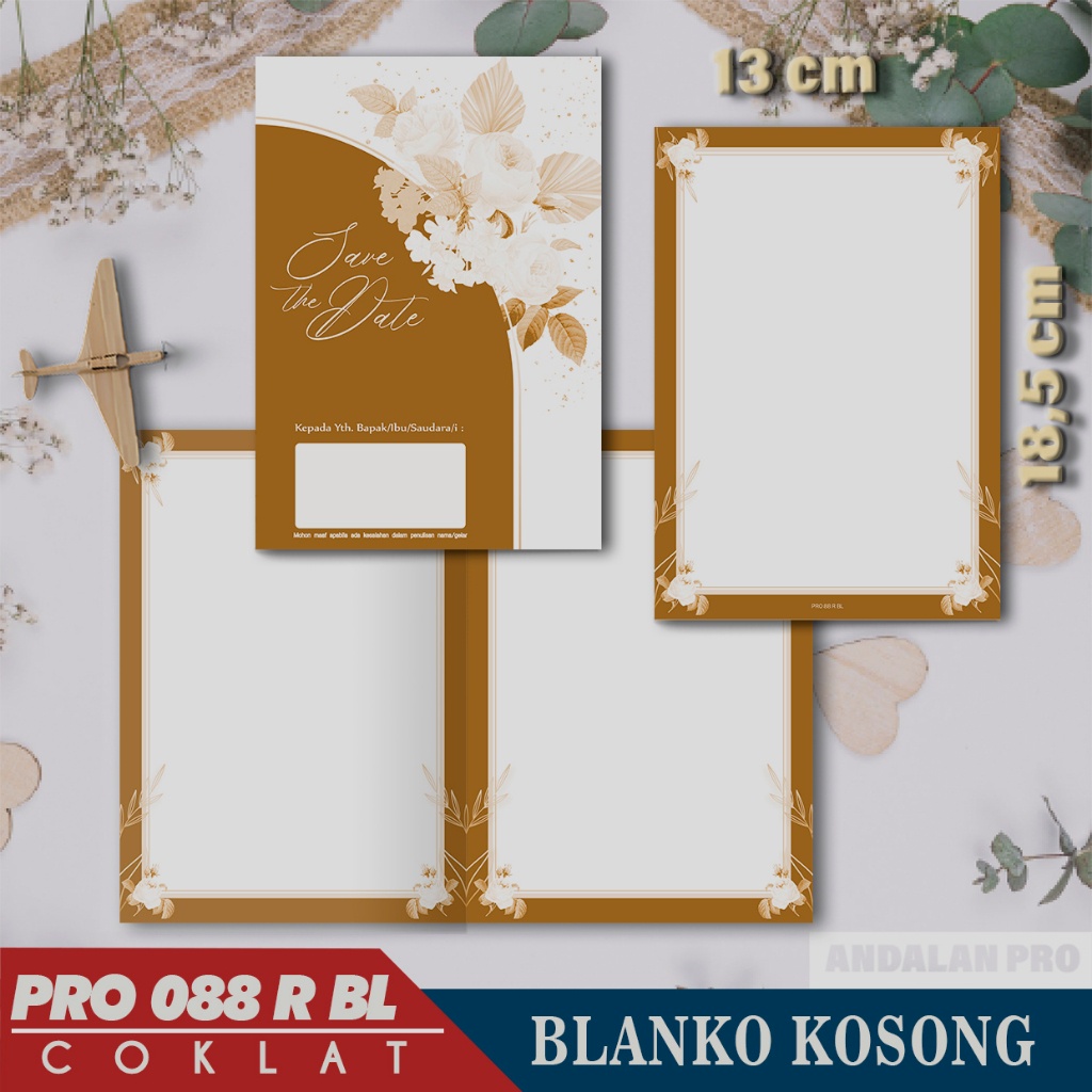 Jual PRO 088 R BL COKLAT - Tebal 150 GSM - Blanko Undangan Pernikahan, Khitanan, Ngunduh Mantu ...