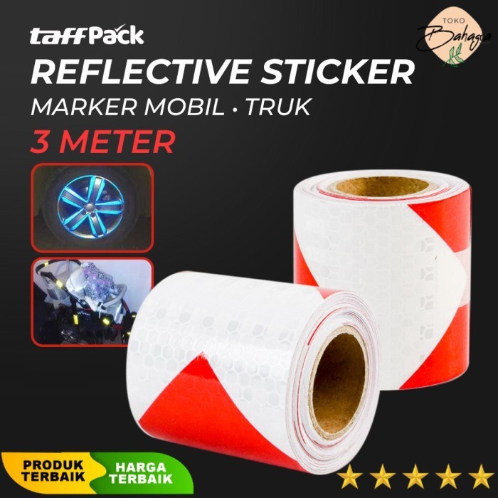 Jual Reflective Sticker Marker Mobil Truk Arrow 5cm 3 Meter | Shopee ...
