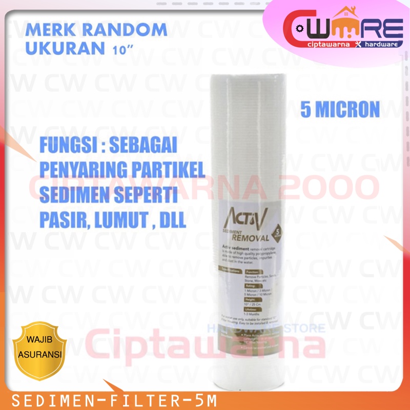 Jual Saringan Air Filter Sedimen Ukuran 10" Inch 5 Micron - CwTc ...