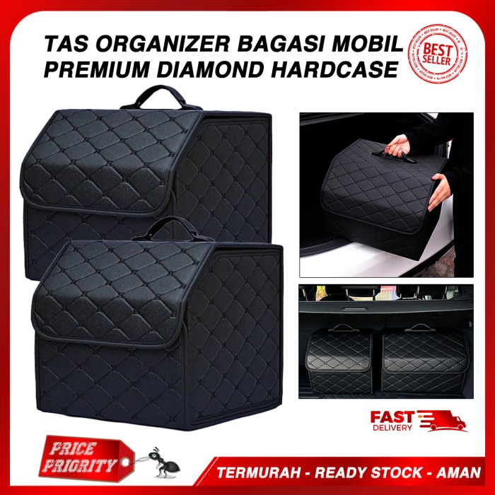 Jual Kotak Tas Bagasi Mobil Premium Diamond Car Storage Organizer Tas ...
